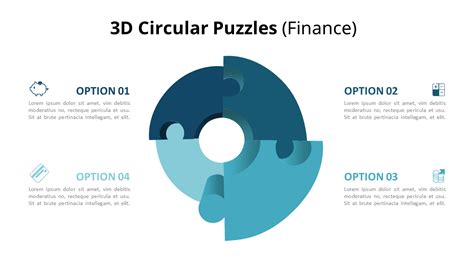 4 Stages Circular Puzzle Diagram