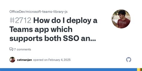 How Do I Deploy A Teams App Which Supports Both Sso And Sharepoint Framework · Issue 2712