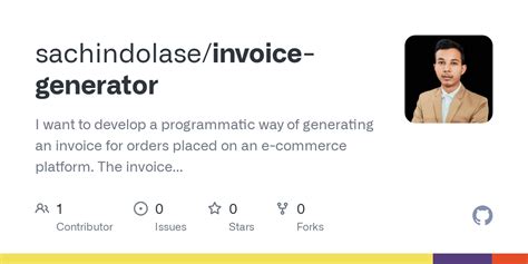 Github Sachindolase Invoice Generator I Want To Develop A Programmatic Way Of Generating An
