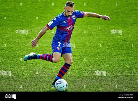David Ferreiro Of Sd Huesca During The La Liga Match Between Sd Huesca And Rc Celta Played At El