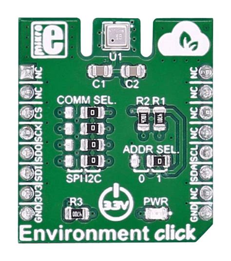 Mikroe 2467 Mikroelektronika Add On Board Environment Click Board Mikrobus Connector