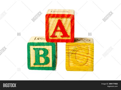 B C Wooden Alphabet Image Photo Free Trial Bigstock