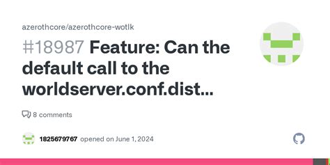 Feature Can The Default Call To The Nfdist Configuration File Be Made During
