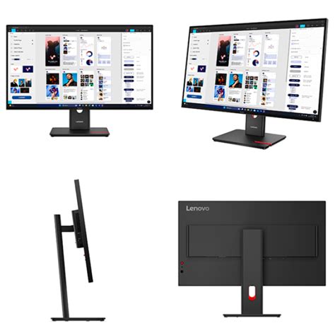 Monitor Lenovo Thinkvision E27 40 27 Wled Fhd Ips Hdmi X1 Dp X1 Vga X1 Parlantes 2