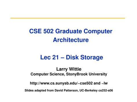 ppt cse 502 graduate computer architecture lec 21 disk storage powerpoint presentation id