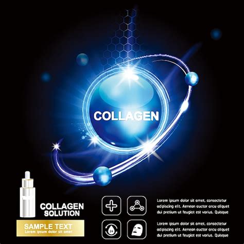 Premium Vector Collagen And Vitamin For Skin Concept