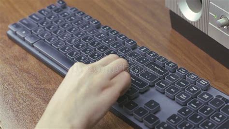 Woman Cleaning Pc Keyboard Stock Video Video Of Disinfecting 205077359