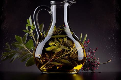 Premium Photo Olive Oil With Herbs