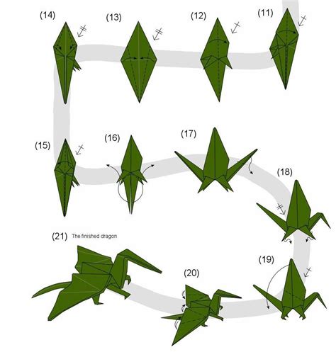 Оригами дракон из бумаги