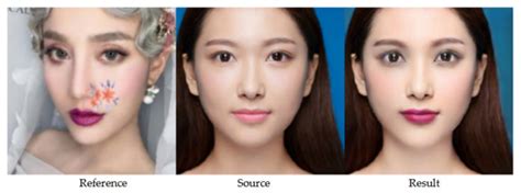 Large Pose Facial Makeup Transfer Based On Generative Adversarial Network Combined Face