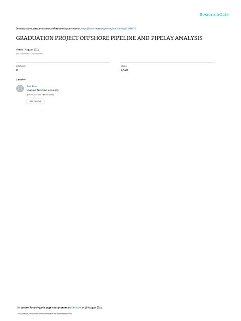 Offshore Pipeline Design Analysis Pdf Force Waves