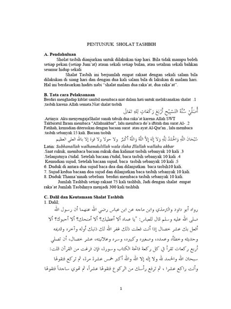 Panduan Sholat Tashbih Pdf