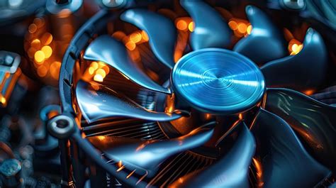Detailed Image Of Computer Cooling Fan Blades Motion Blur Premium Ai