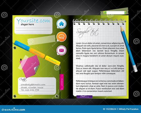Diary Web Template Stock Vector Illustration Of Sign 15228624