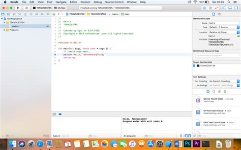 Xcode Ile C Programlama Resimli Anlatım