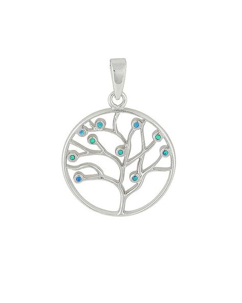 Sterling Silver Opal Tree Of Life Pendant The Opal