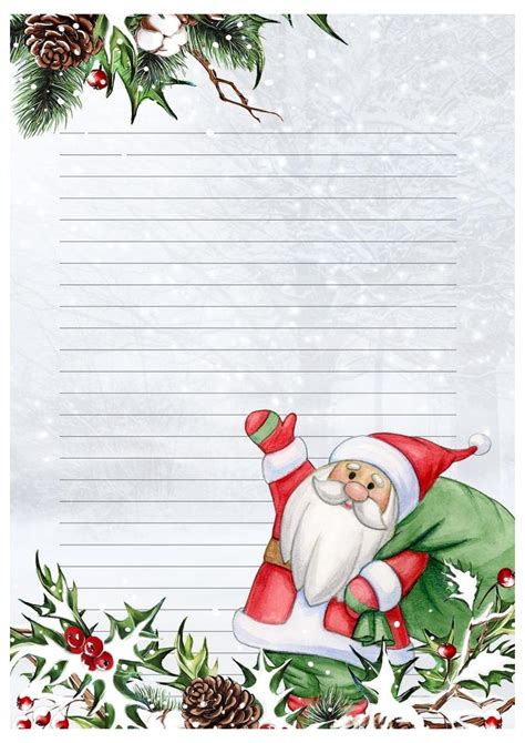 Письмо Деду Морозу шаблоны адреса в России クリスマス 便箋 便箋 模様