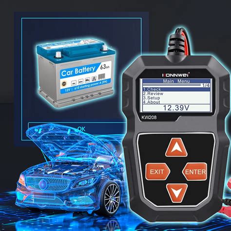 konnwei kw208 자동차 배터리 테스터 크랭킹 충전 회로 분석기 12 v 도구 bm550 티몬