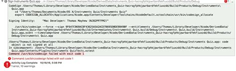 Xcode Code Signature Invalid Stack Overflow