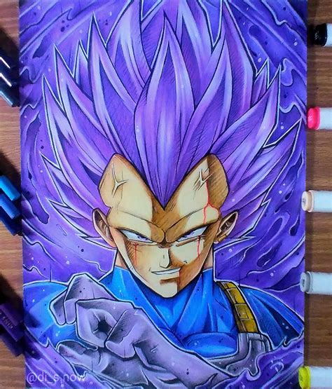 Vegeta Ultra Ego Draw Dragon Ball Z Style Drawing Goku In Different