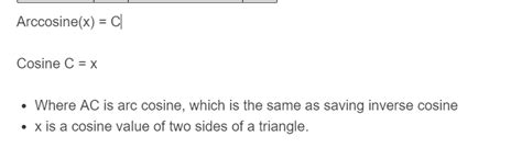 Inverse Cosine Calculator Calculator Academy