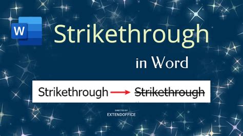Strikethrough Or Cross Out Text In Word Youtube