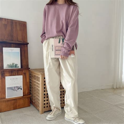 와이드 바지 77사이즈 88사이즈 빅사이즈 허리밴딩 배기
