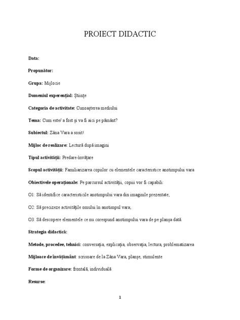 Proiect Didactic Lectura Dupa Imagini Pdf