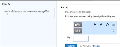 Solved A M Solution Of A Weak Base Has A PH Of Chegg