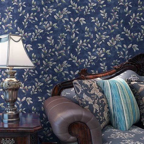 Floral Navy Blue Wallpaper At Edward Huffine Blog