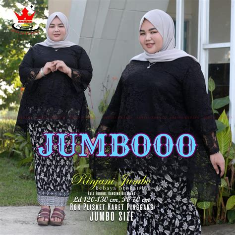 Jual Sc Kebaya Jumbo Xxxl Ld 130 Brukat Couple Jumbo Kebaya Modern