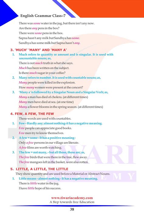 Class 7 English Grammar Chapter 6 The Determiner For Session 2025 26