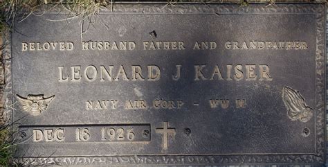 Leonard J Kaiser 1926 2019 Find A Grave Memorial