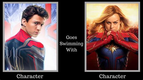 Spider Man Goes Swimming With Captain Marvel By Tristanhartup On Deviantart