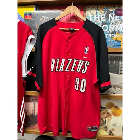 Rashed Wallace 波特蘭拓荒者nike 稀有熱身衣 棒球衫 蝦皮購物