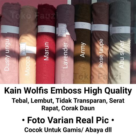 Jual Kain Wolfis Emboss Garde A Meteran Shopee Indonesia
