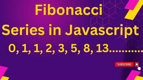 Fibonacci Series In Javascript In Hindi Youtube