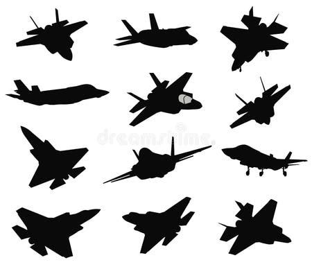 F35 Silhouette Stock Illustrations 82 F35 Silhouette Stock