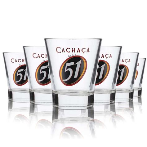 6x Cachaca 51 Glasses Rum Coffee Cocktail Coffee 2cl4cl Long Drink