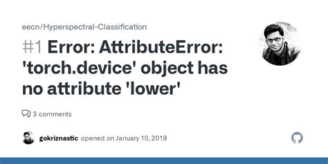 Error Attributeerror Torch Device Object Has No Attribute Lower Issue Eecn