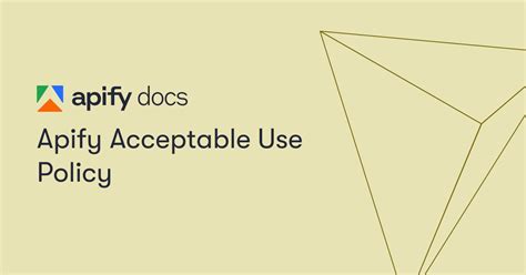 Apify Acceptable Use Policy Apify Documentation