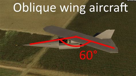 Oblique Wing Aircraft Proof Of Concept Flyout Youtube