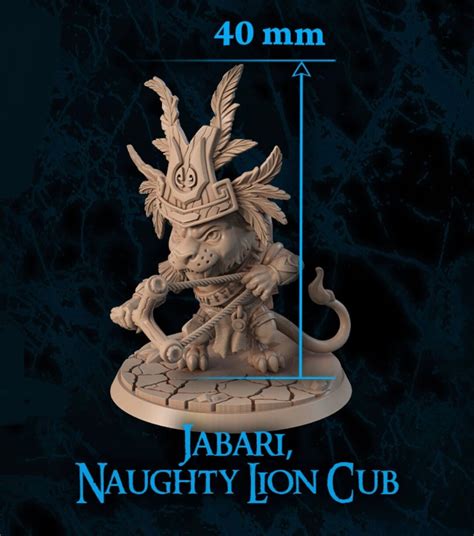 Jabari Naughty Lion Cub Lionfolk Leonin Tabaxi Lion Cat Etsy