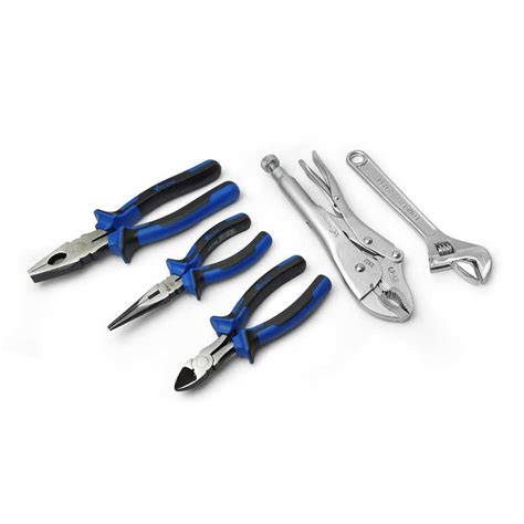 Vtools 5 Piece Plier And Wrench Tongue And Groove Pliers Set