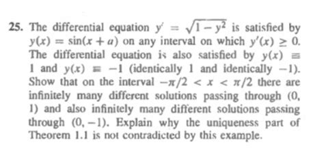 The Differential Equation Y 1 Y22 Is Satisfied Chegg Com