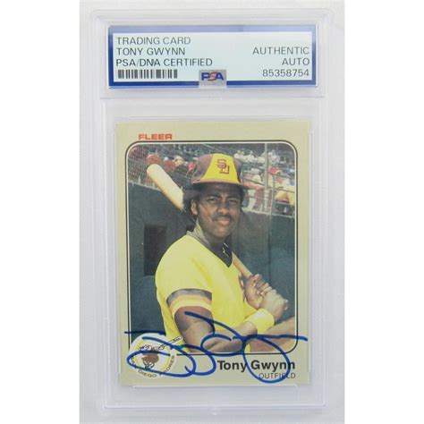 Tony Gwynn Signed 1983 Fleer 360 Psa Pristine Auction