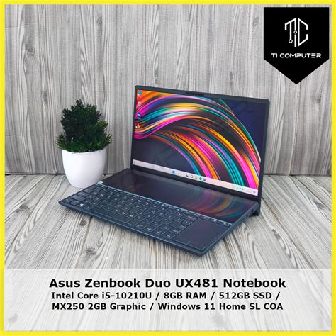 Asus Zenbook Duo Ux Intel Core I U Ghz Gb Ram Gb Ssd Mx Gb Graphic Laptop
