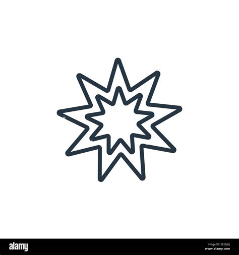 Explosion Outline Vector Icon Thin Line Black Explosion Icon Flat Vector Simple Element