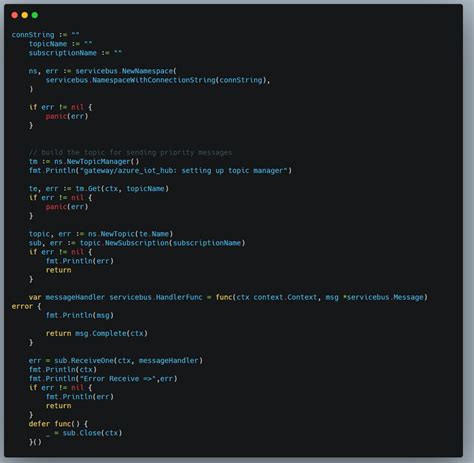 Error When Receive Message From Topic Subscription Issue Azure Azure Service Bus Go