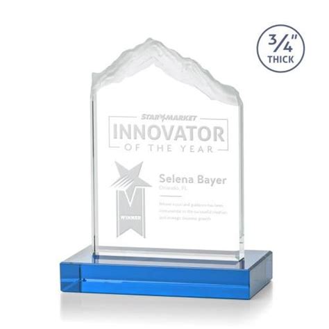 Everest Sky Blue Peak Crystal Award Aws8631 S Fineawards